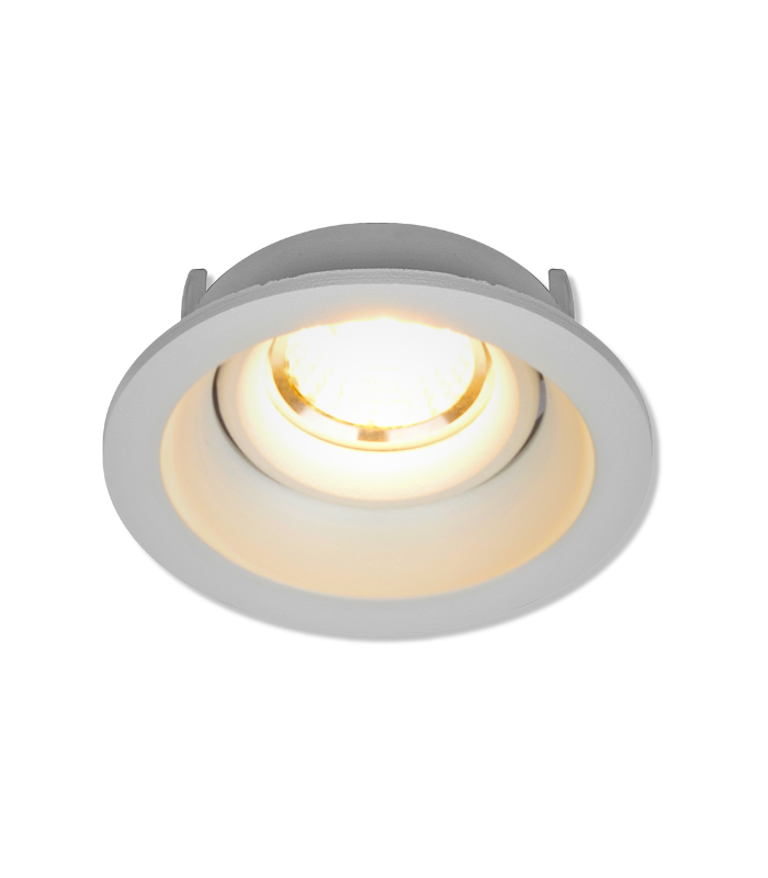 Spot rond en Aluminium encastrable 94x39mm GU10 blanc ‣ Mr Bricolage